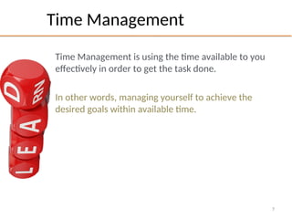 Learn to Lead - Time Management training | PPT