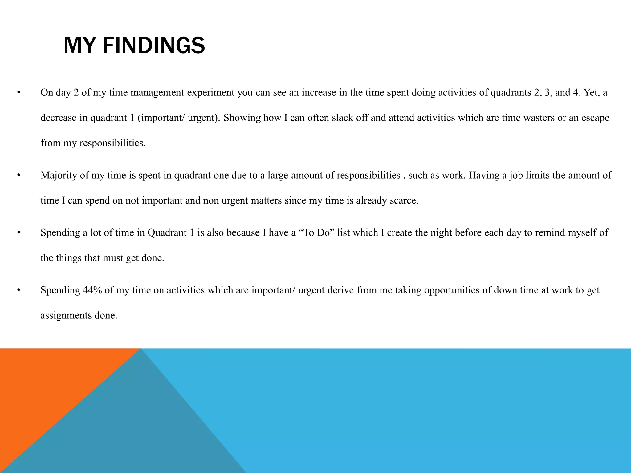 Time management analysis | PPTX