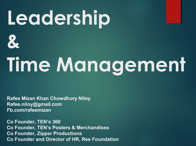 Time management and leadership | PPT