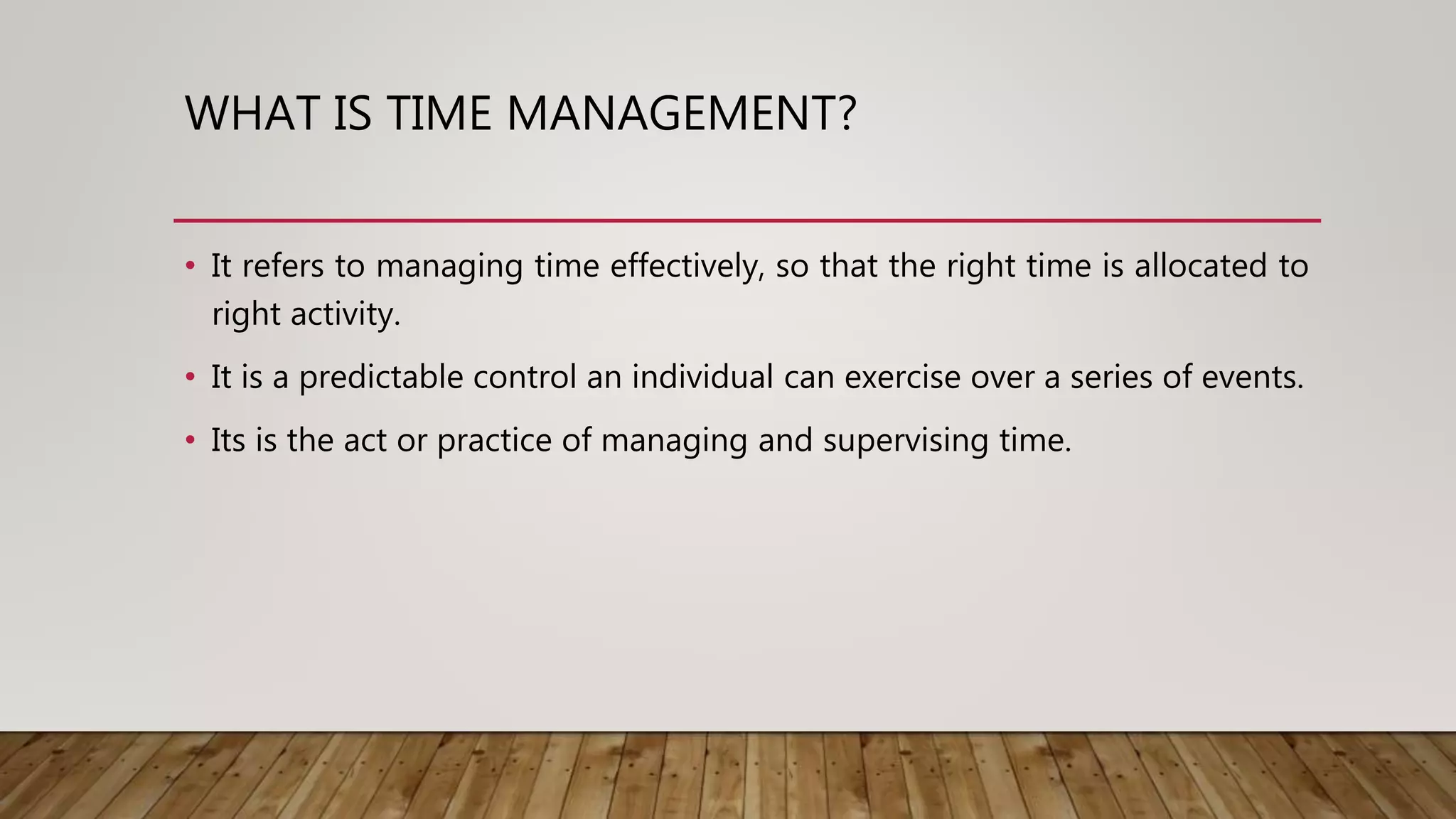 Time Management (Communication Skills - SVIT) | PPT