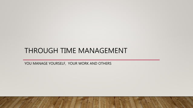 Time Management (Communication Skills - SVIT) | PPT