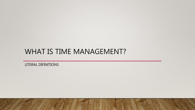 Time Management (Communication Skills - SVIT) | PPT