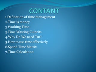 Time management | PPT