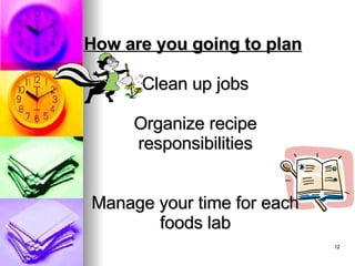 Time Management Foods Lab Worksheet | PPT