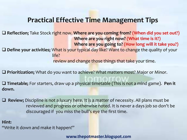 Time Management For Dummies | PPT