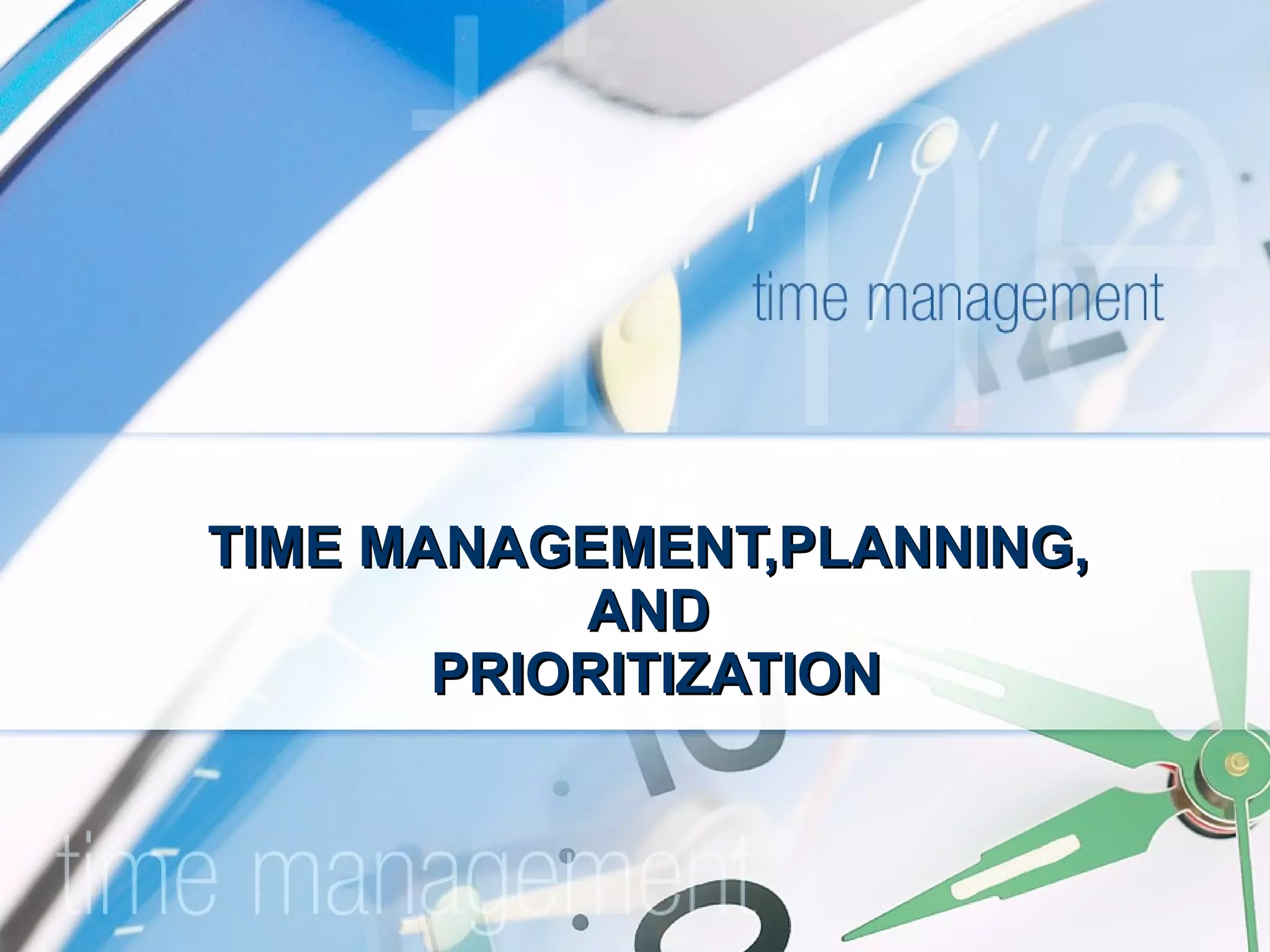 Time Management For Managers | PPT