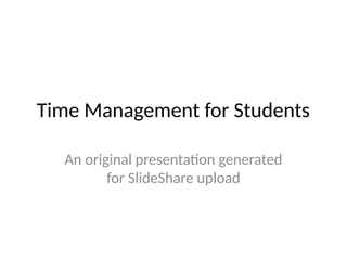 Time Management for Students: Techniques to Boost Productivity.pptx