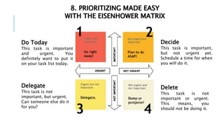 TIME MANAGEMENT & GOAL SETTING in any job | PPTX