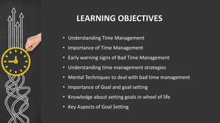 TIME MANAGEMENT & GOAL SETTING in any job | PPTX