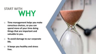 TIME MANAGEMENT & GOAL SETTING in any job | PPTX