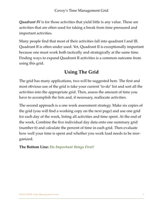 Prioritization Grid by Stephen Covey | PDF
