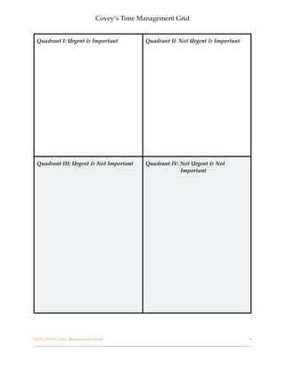 Prioritization Grid by Stephen Covey | PDF