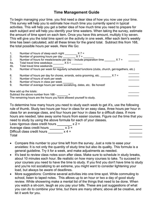Time management guide | PDF