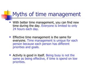 Time management hs 1 | PPT | Education