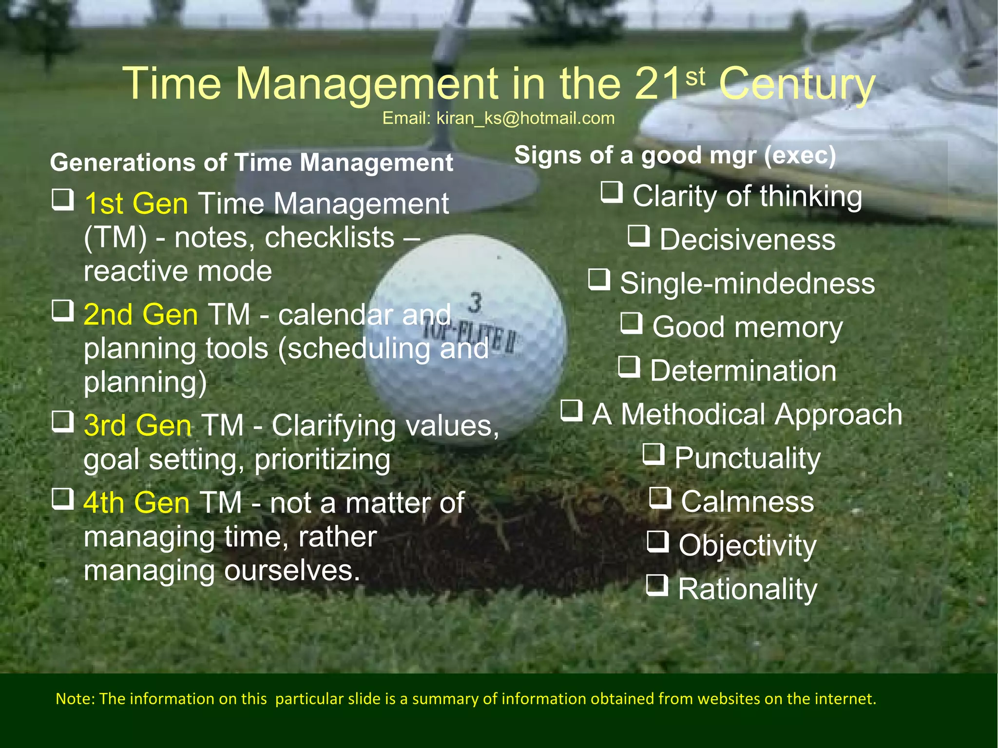 Time management ideas for professionals | PPT
