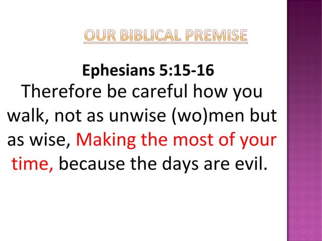 Time management (in biblical perspective) | PPT | Christianity ...