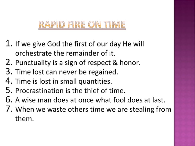Time management (in biblical perspective) | PPT | Christianity ...
