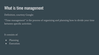 Time management is not about time | PDF