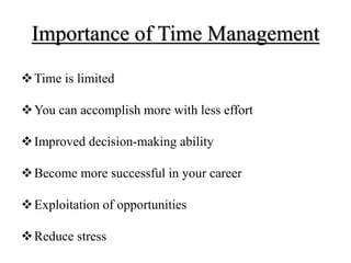 Time management is self management | PPTX