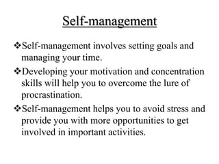 Time management is self management | PPTX