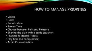 Time management | PPTX | Education