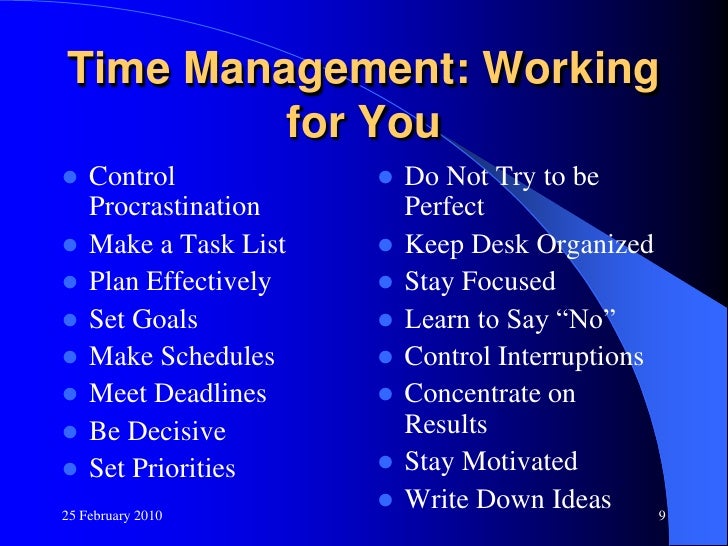 Time Management & Motivation