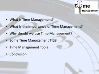 Time management presentation. | PPTX