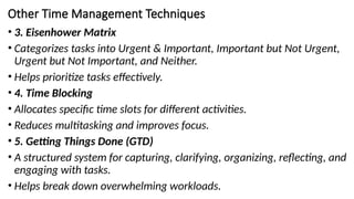 Understanding Time Management techniques .pptx