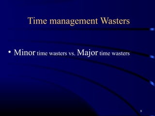 Time management ob final | PPT | Resume Writing and Advice | Job Search