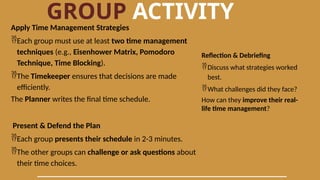 TIME MANAGEMENT RESOURCES PowerPoint PRESENTATION | PPTX