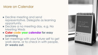 Time Management for Engineering Managers Presentation | PDF