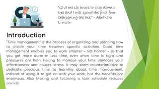 Time management presentation | PPT