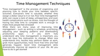 Time management presentation | PPT