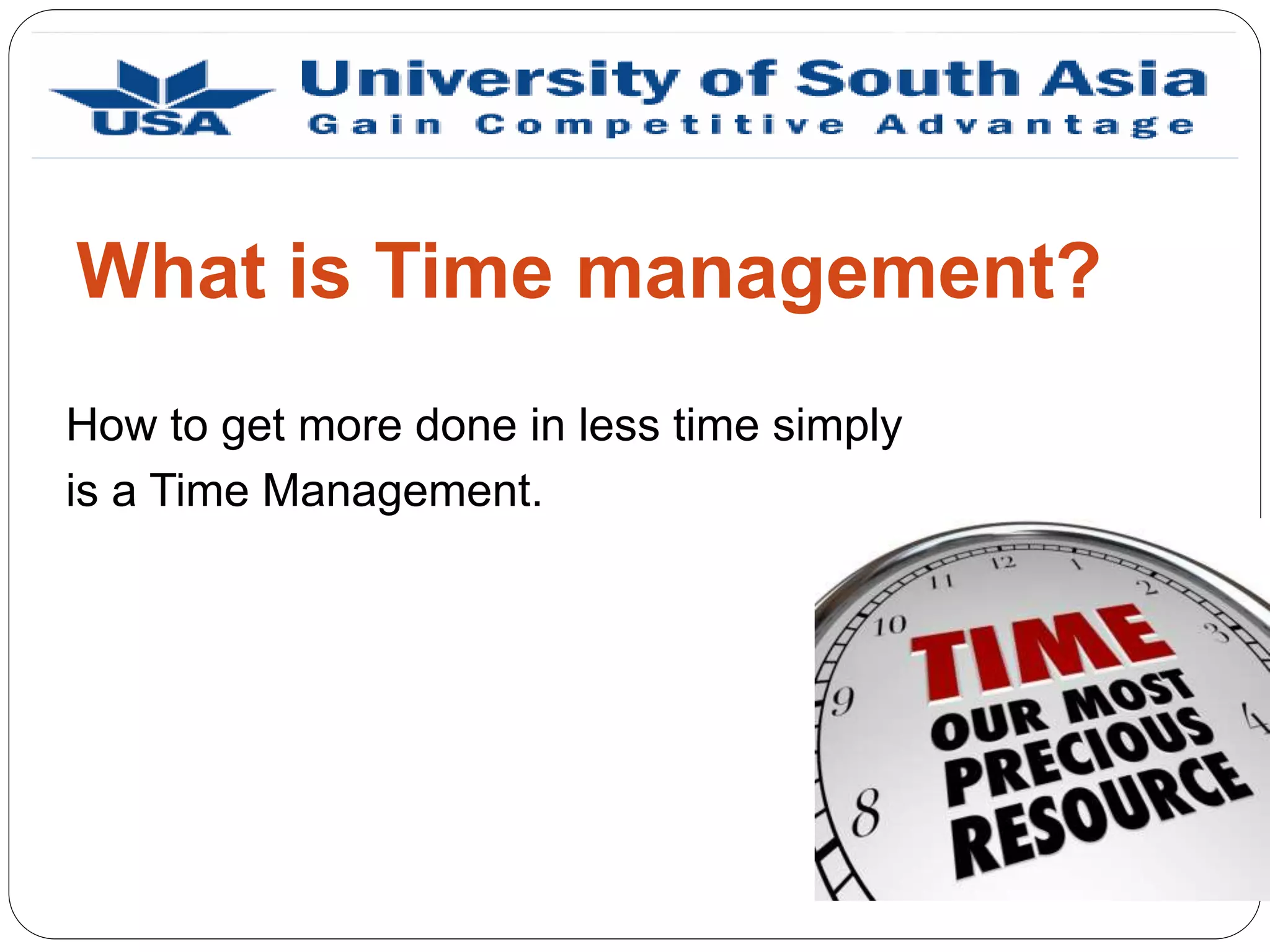 Time management session | PPTX