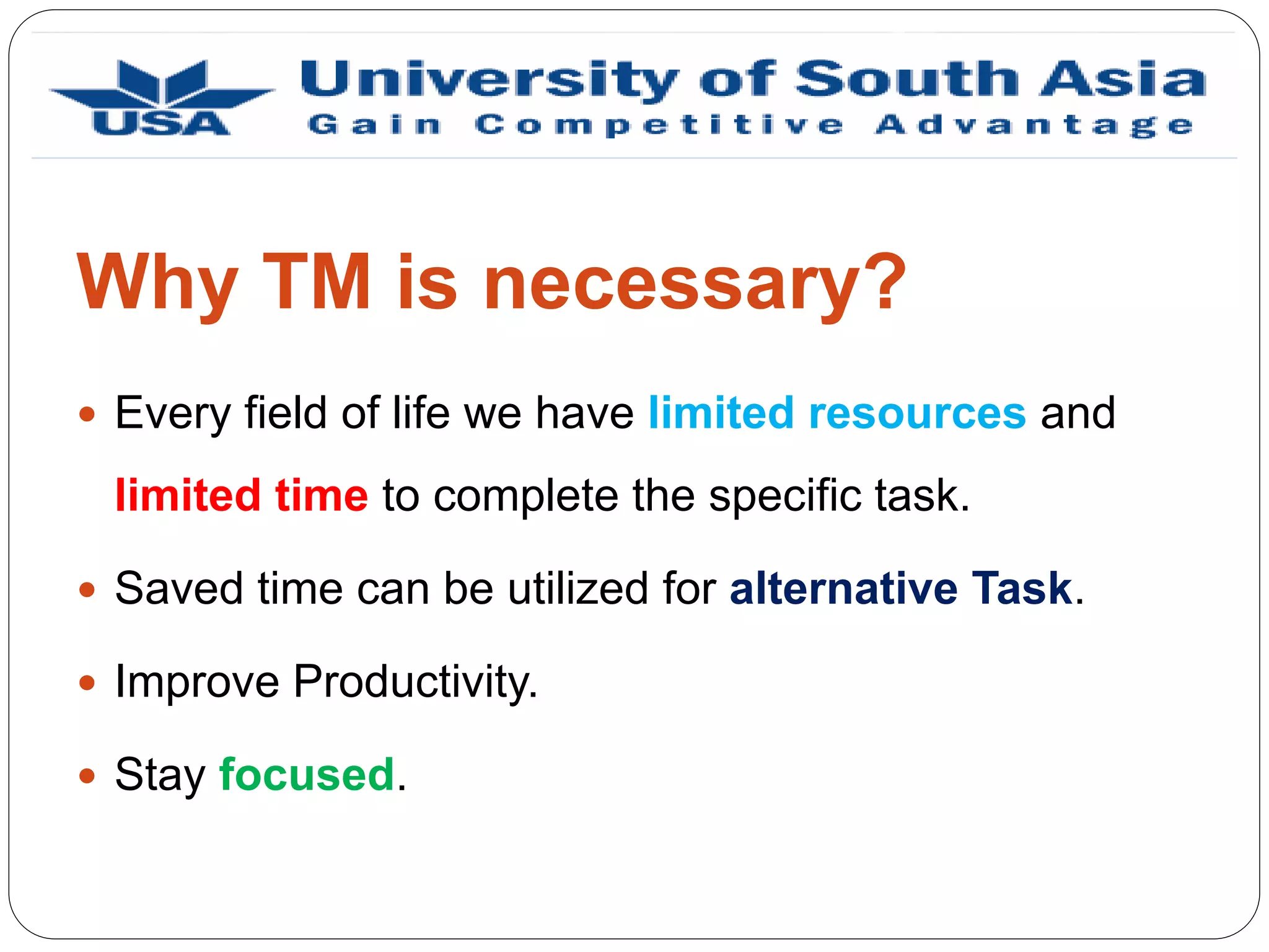 Time management session | PPT