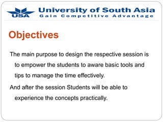 Time management session | PPT