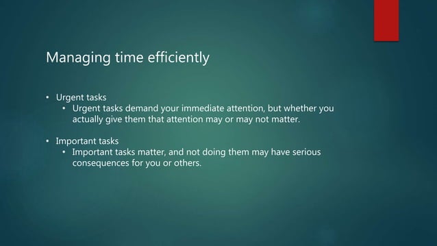 Time management skills | PPTX | Career Advice | Careers