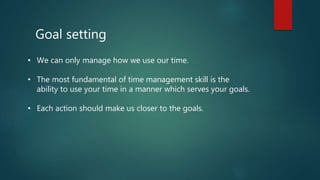 Time management skills | PPTX