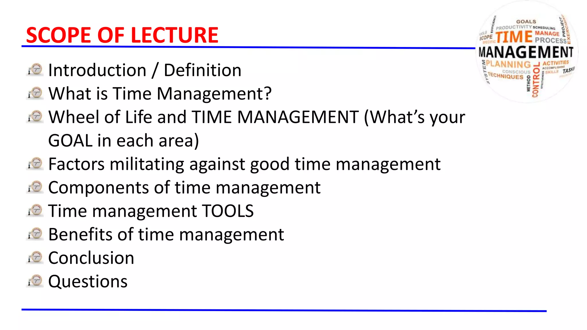 Time management Presentation at Insight Bible Church - Anua | PPTX