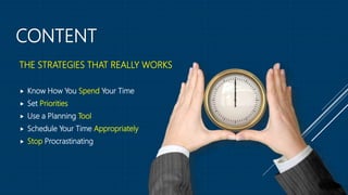 Time Management Strategies - Presentation (Personality Development) | PPTX