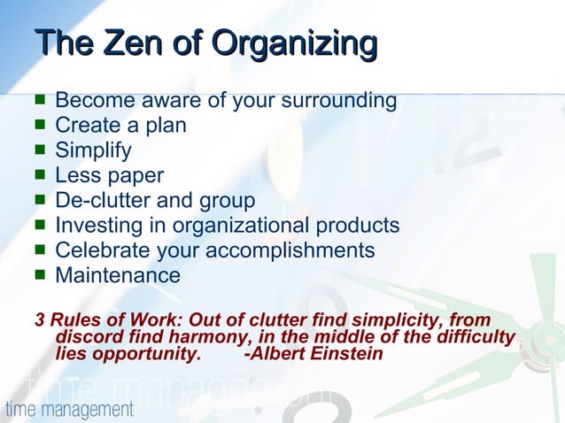 Getting Organized & Time Management | PPT