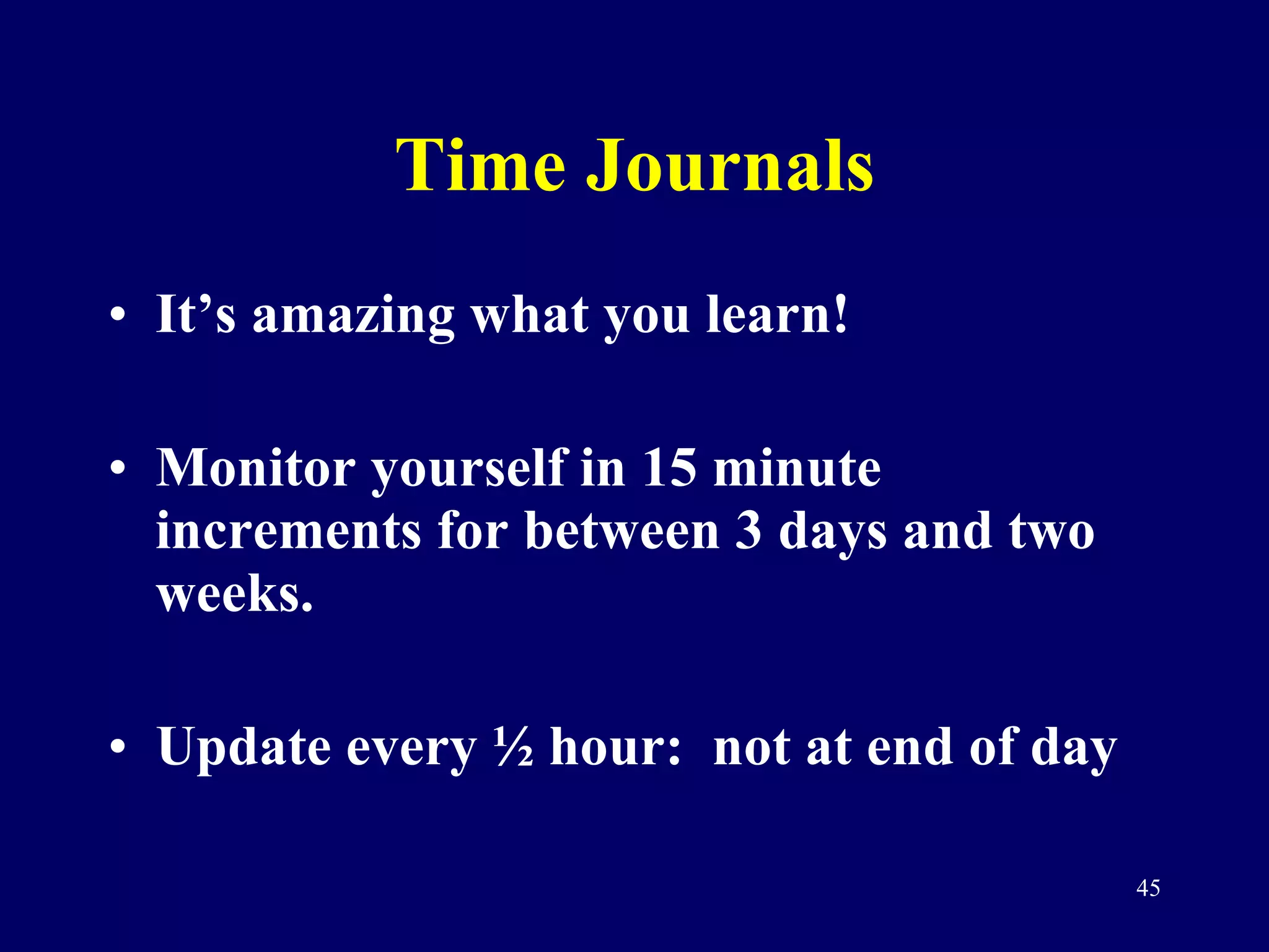 Time Management by Randy Pausch | PPT