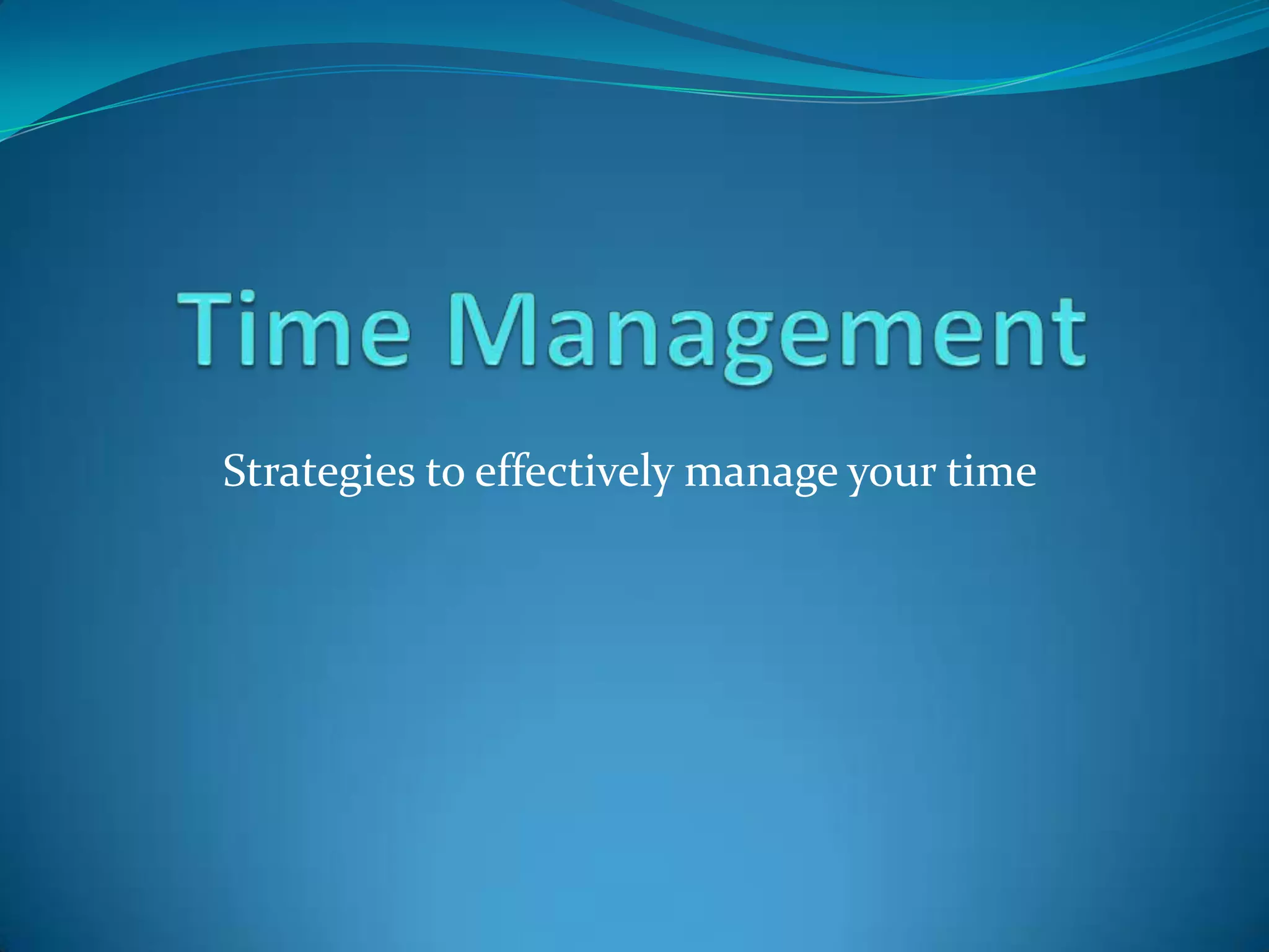 Time management & think out side the box | PPT