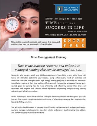 Time Management Training for Students and Executives | PDF
