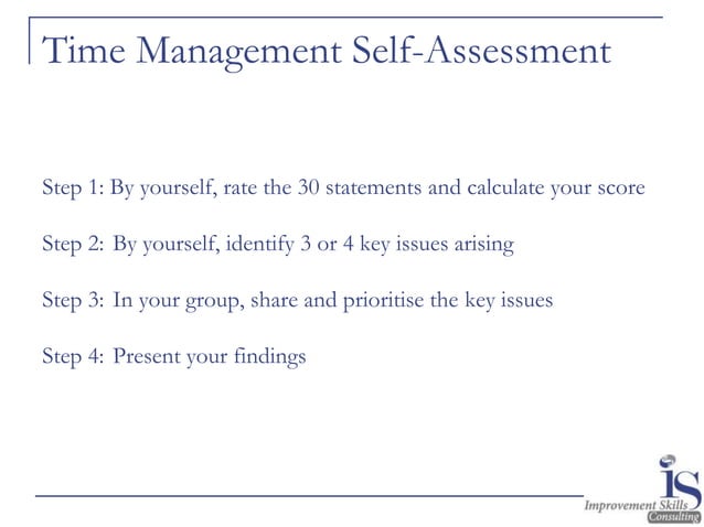 Planning, prioritising and efficiency: a Time Management Workshop ...