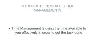 Time manager.pptx | Educational Assessment | Education