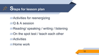 Time management and Lesson plan | PPTX