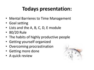 Time managment i will rock | PPTX