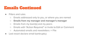 Time mangement or getting things done for engineering managers | PPT