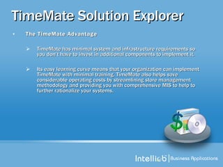 Intelliob TimeMate: Time & Attendance | PPT